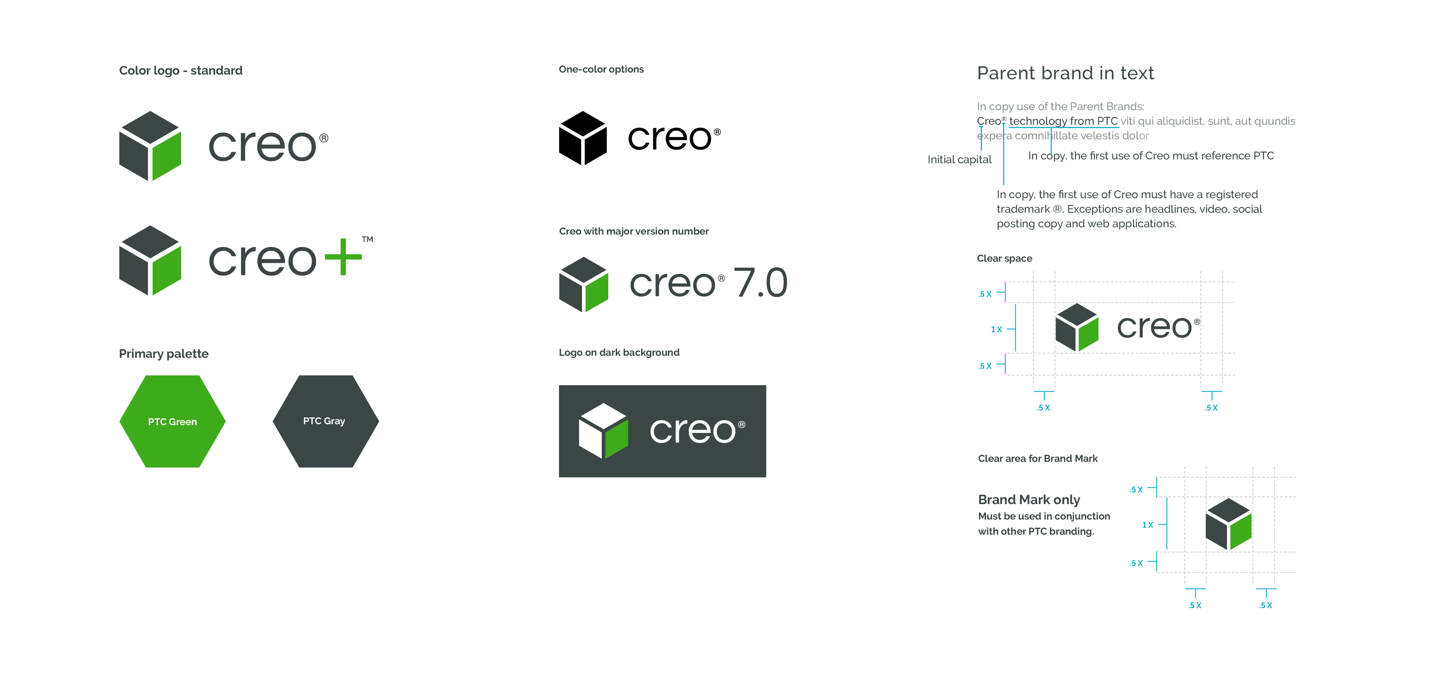 Creo | Parent Brand | Logotypes | Our Visual System | PTC Brand Guide