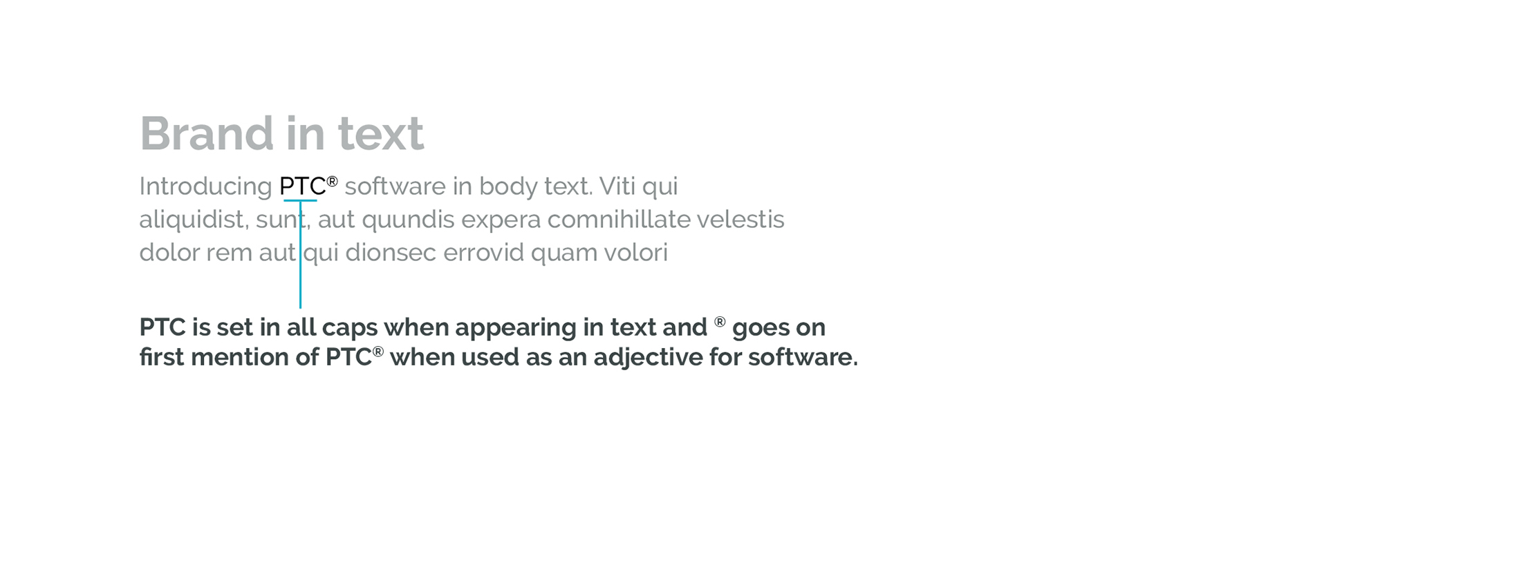 PTC In Copy| Design Elements | Our Visual System | PTC Brand Guide